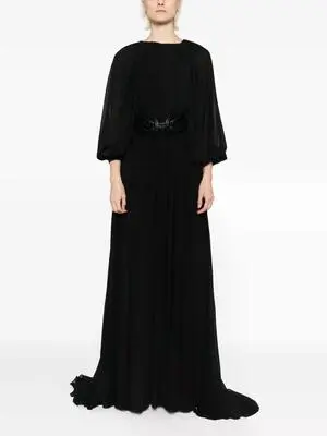 SAIID KOBEISY Pleated Maxi Dress