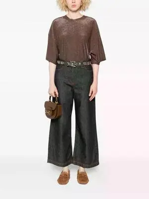 NIU Glitter-effect Short-sleeve T-shirt