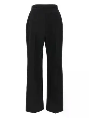 Givenchy Satin-band Wool Trousers - Blacks And Greys