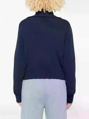 AUTRY Stripe-detail Zip-up Sweatshirt - Blue