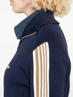 AUTRY Stripe-detail Zip-up Sweatshirt - Blue