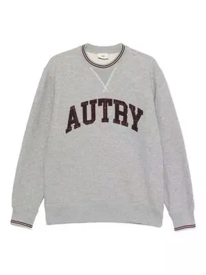 AUTRY Logo-embroidered Crew-neck Sweatshirt - Grey