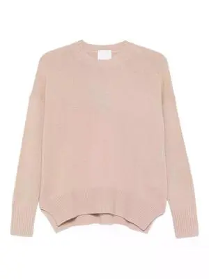 ALLUDE Round-neck Cashmere Sweater - Pink