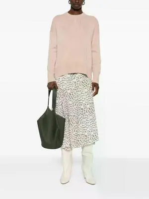 ALLUDE Round-neck Cashmere Sweater - Pink
