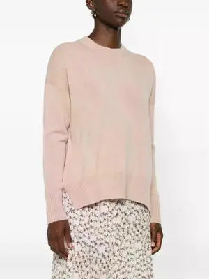 ALLUDE Round-neck Cashmere Sweater - Pink