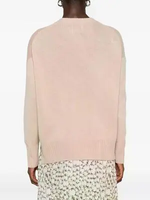ALLUDE Round-neck Cashmere Sweater - Pink