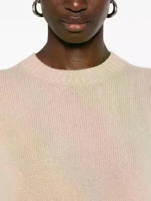ALLUDE Round-neck Cashmere Sweater - Pink