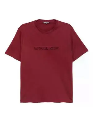 Michael Kors Logo-embossed Cotton T-shirt - Red