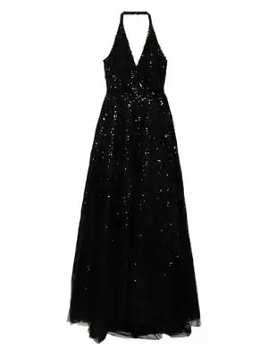 SAIID KOBEISY Embroidered Long Dress