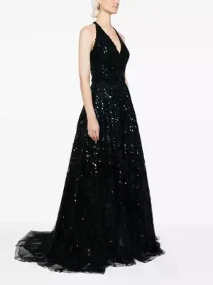 SAIID KOBEISY Embroidered Long Dress