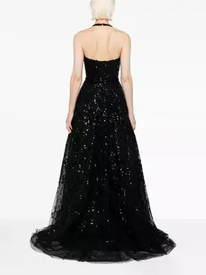 SAIID KOBEISY Embroidered Long Dress