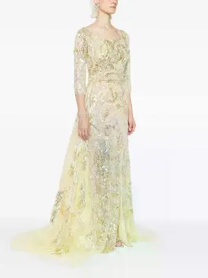 SAIID KOBEISY Embroidered Maxi Dress