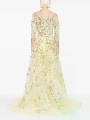 SAIID KOBEISY Embroidered Maxi Dress