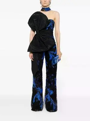 SAIID KOBEISY Draped Bow Jumpsuit