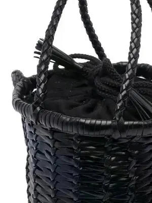 Dragon Diffusion Braided Leather Bucket Bag