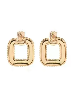 SELF-PORTRAIT Square Twisted Earrings