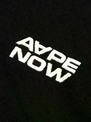 AAPE BY *A BATHING APE Embroidered-logo Sweatshirt - Black