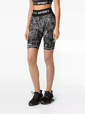 PLEIN SPORT Jungle Print Compression Shorts