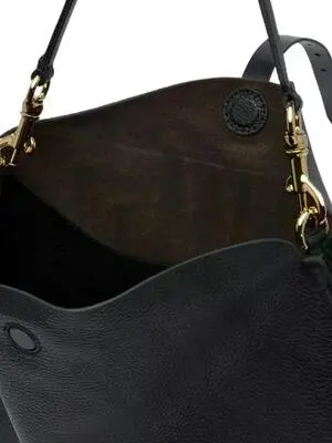 Etro Buckle-fastening Leather Shoulder Bag - Black