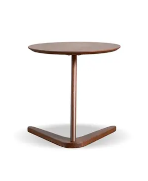 FURNITURE OF AMERICA Shaw Round Side Table - Walnut
