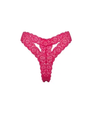 OH LA LA CHERI Karina Lace Thong - Pink Yarrow