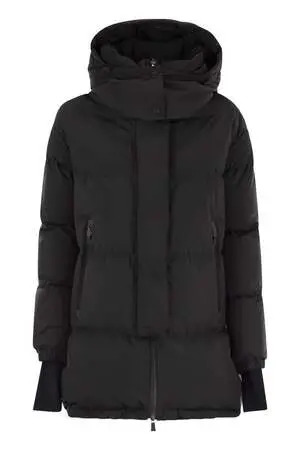 Herno Medium 2-Layer Hooded Down Jacket - Black