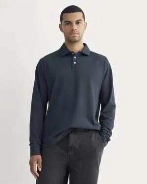 Everlane Startup Raglan Shirt Polo - Navy