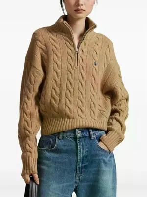Polo Ralph Lauren Cable-knit Mock-neck Sweater