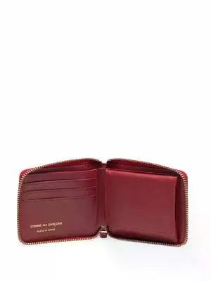 Comme Des Garçons Bi-fold Zipped Leather Wallet