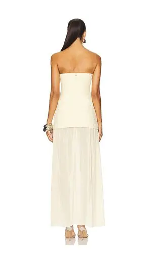 Amanda Uprichard X Linda Strapless Maxi Dress - Cornsilk