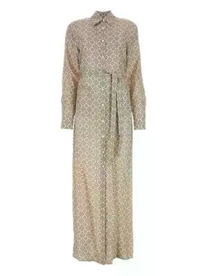 Prada Geometric-print Maxi Shirt Dress