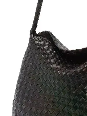 Dragon Diffusion Santa Maria Woven Leather Tote Bag - Brown