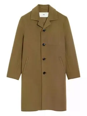 AMI Paris Wool Belted Overcoat