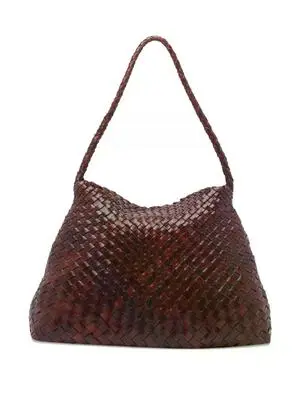 Dragon Diffusion Santa Maria Woven Leather Shoulder Bag - Brown