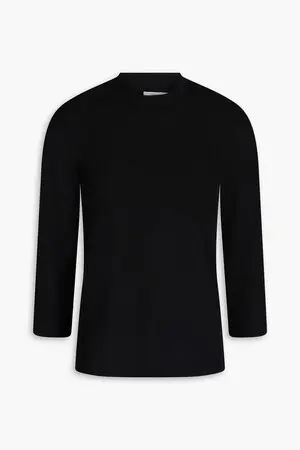 Vince Wool Knit Top - Black