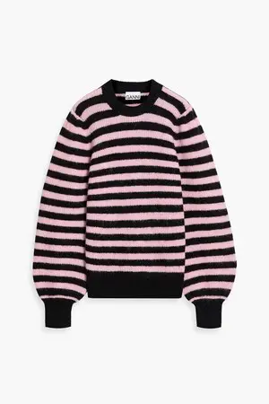 GANNI Striped Knitted Sweater
