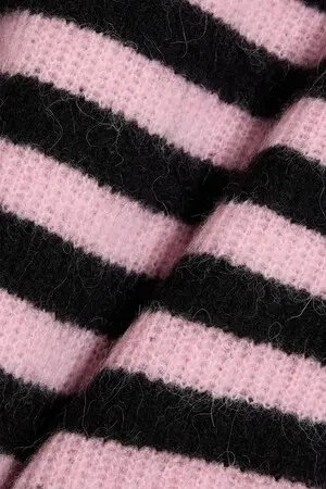 GANNI Striped Knitted Sweater