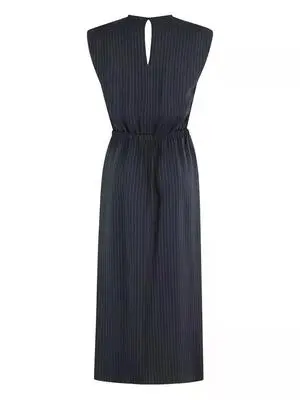 TELA Pinstripe Shoulder-padded Dress