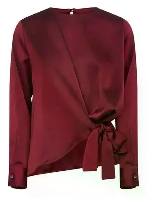 BLANCA VITA Asymmetric Wrap Top - Red