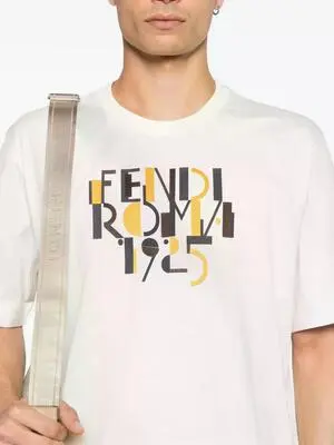 Fendi Roma 1925 Graphic T-shirt - Neutrals
