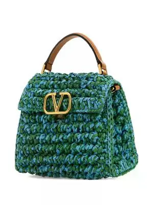 Valentino Garavani Raffia Vlogo Mini Bag