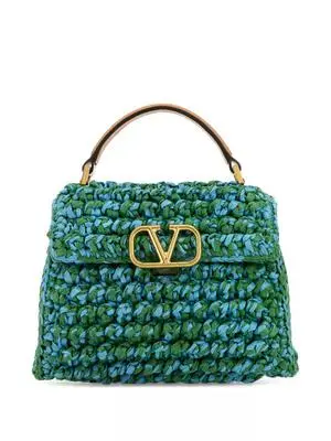Valentino Garavani Raffia Vlogo Mini Bag