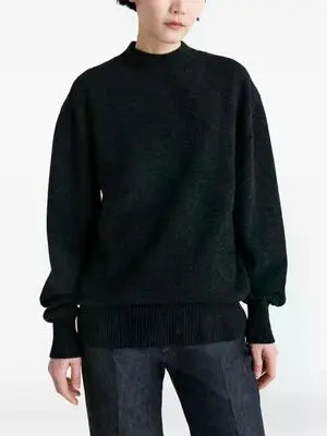 LEMAIRE Ribbed Mock-neck Pullover - Grey