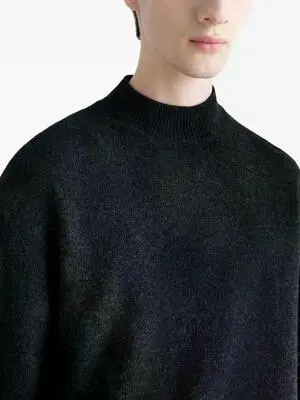 LEMAIRE Ribbed Mock-neck Pullover - Grey