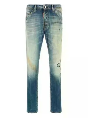 Dsquared2 Faded Patchwork Jeans - Blue