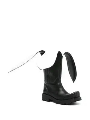 CHARLES JEFFREY 45mm Leather Flap Boots
