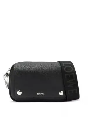 Loewe Pebble-leather Messenger Bag - Black