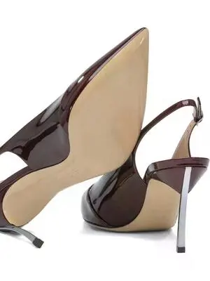 Casadei 80mm Samurai Blade Slingback Pumps - Brown