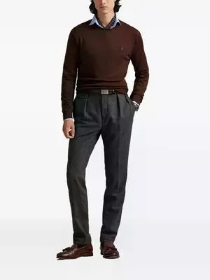 Polo Ralph Lauren Crew-neck Sweater With Logo - Brown