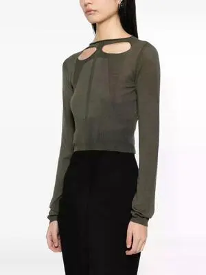 Rick Owens Wool Long Sleeve Top